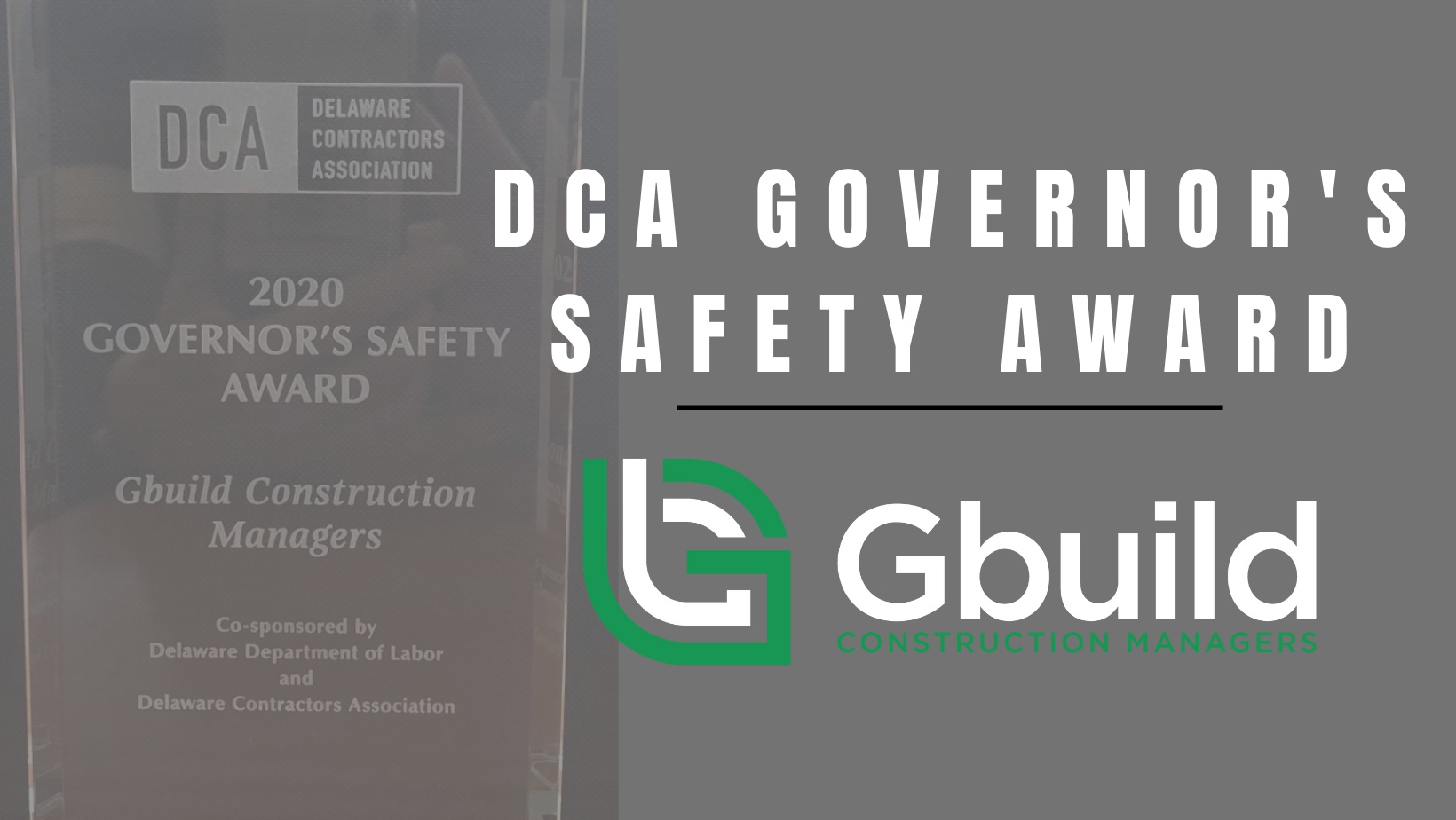 DCA Governor's Safety Award | Gbuild Construction Managers